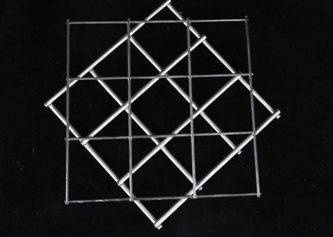 Square Hole Silver 4 Inch Galvanised Weld Mesh Fence Panels